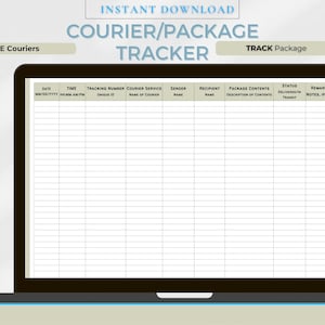 Courier/package Tracker | Delivery Log Template | Package Management ...