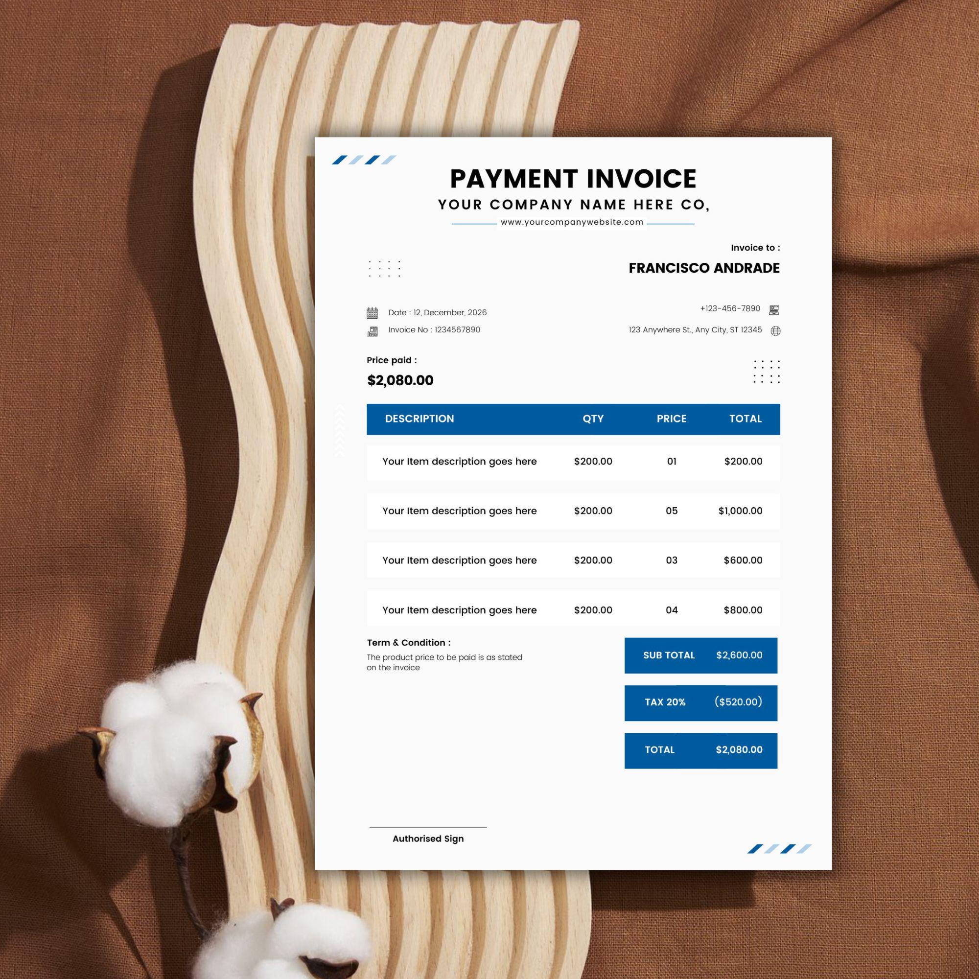 Invoice and Payment Request Form | Invoice Template | Payment Request ...