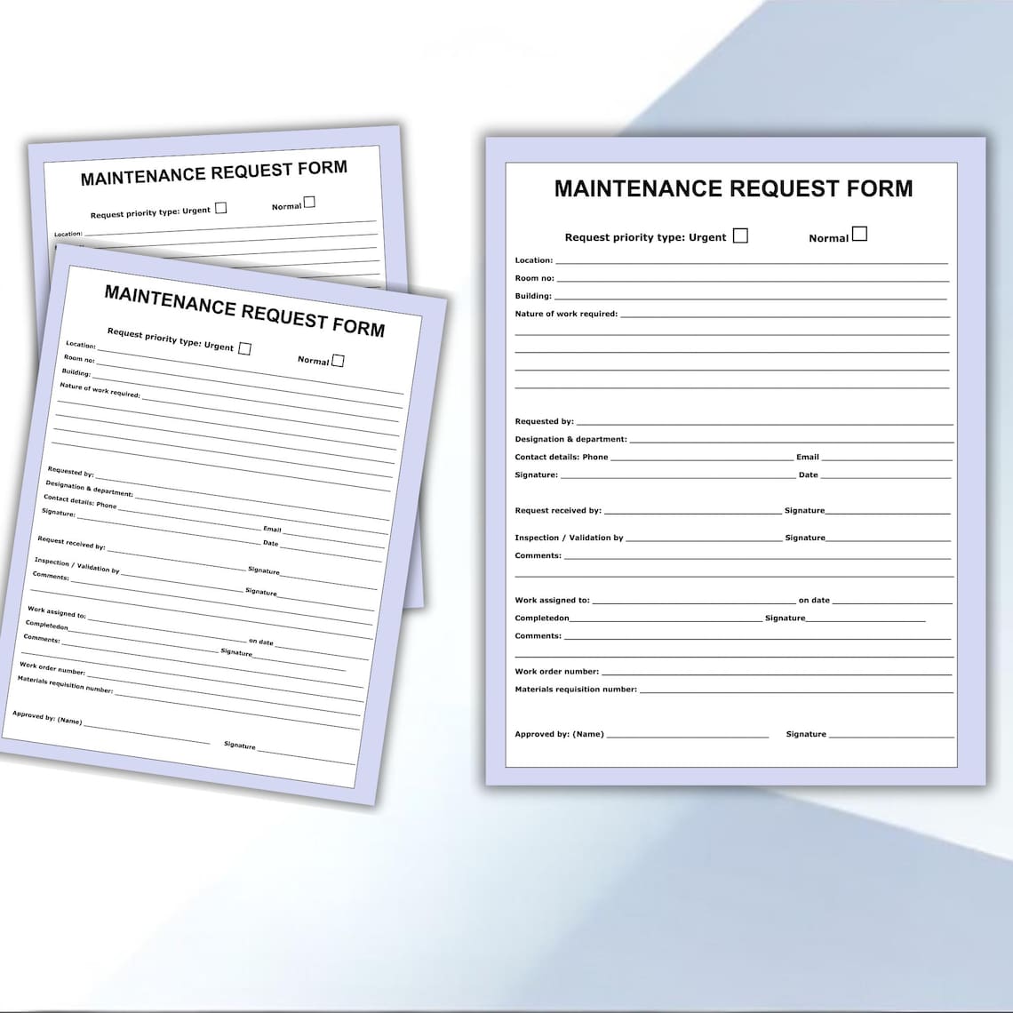 Editable Maintenance Request Form Template, Printable Tenant Request ...