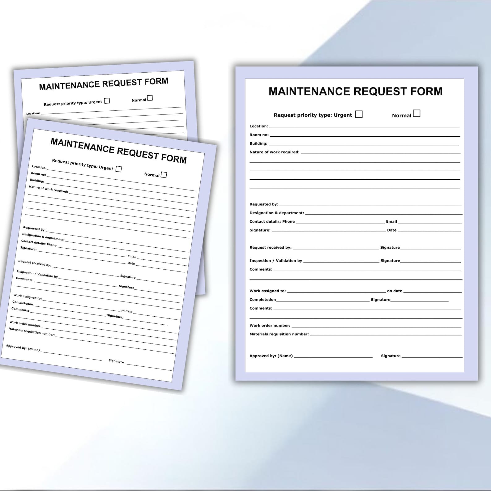 Editable Maintenance Request Form Template, Printable Tenant Request ...