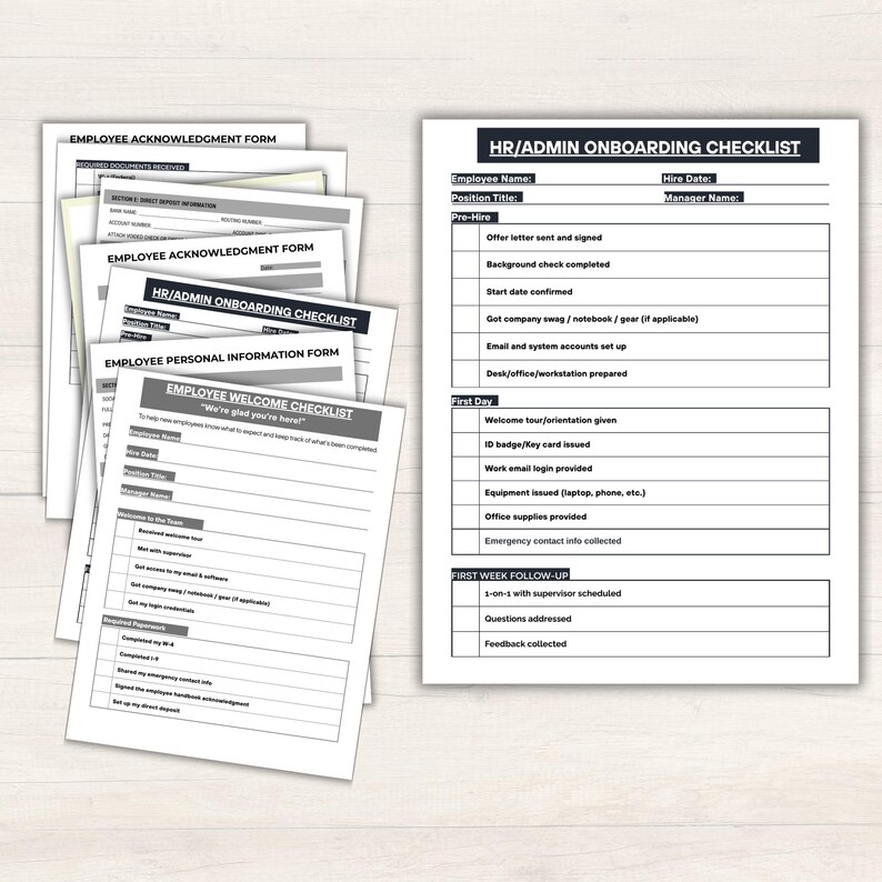 HR & Employee Onboarding Toolkit Bundle | Editable New Hire Forms, HR ...