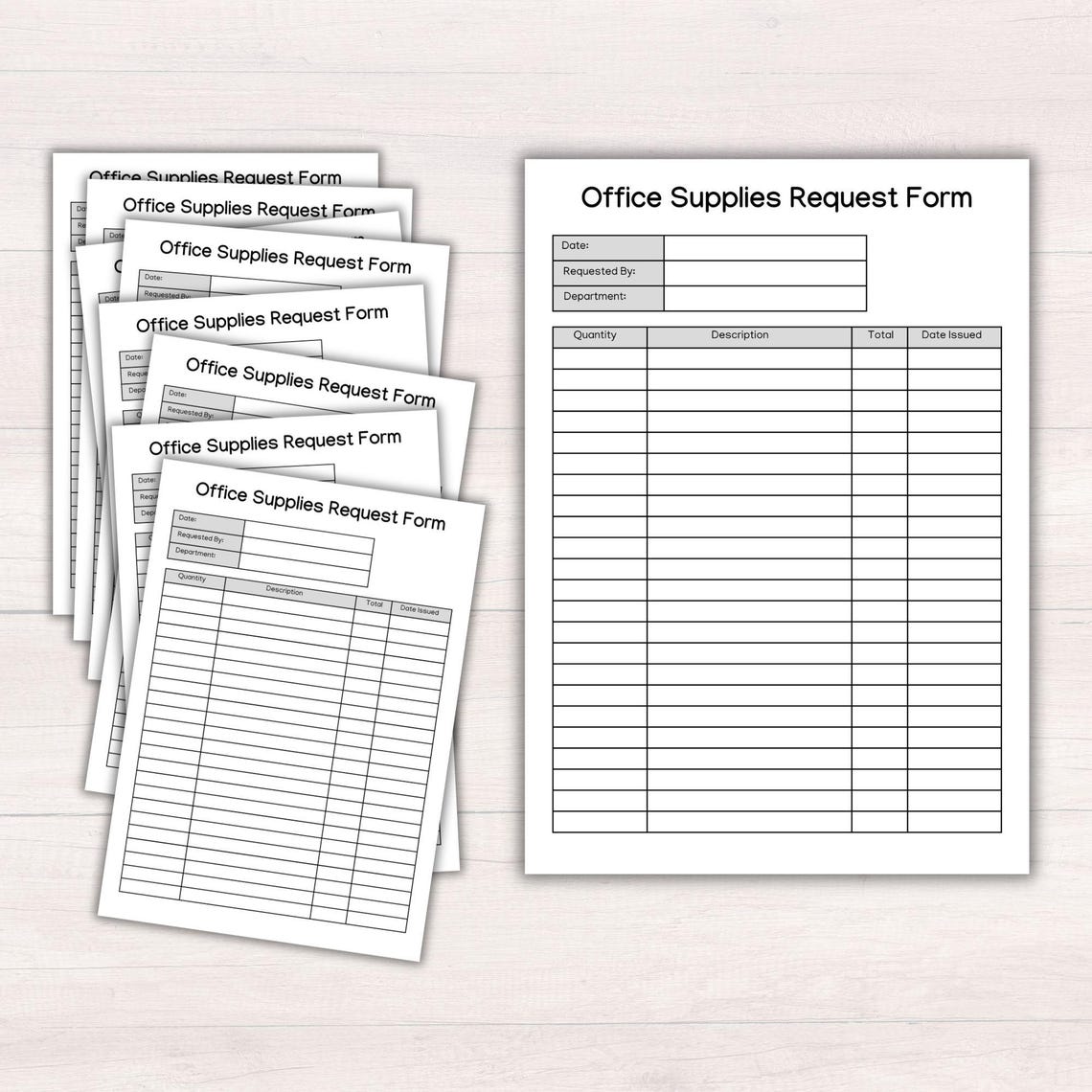 Office Supplies Request Form | Editable Office Request Form | Printable Admin Template ...