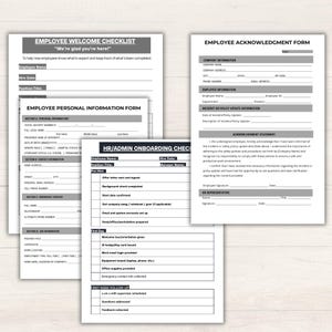 HR & Employee Onboarding Toolkit Bundle | Editable New Hire Forms, HR ...