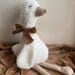 Soft Plush Goose With Rustic Bow – Handmade Cozy Cuddle Toy - Etsy