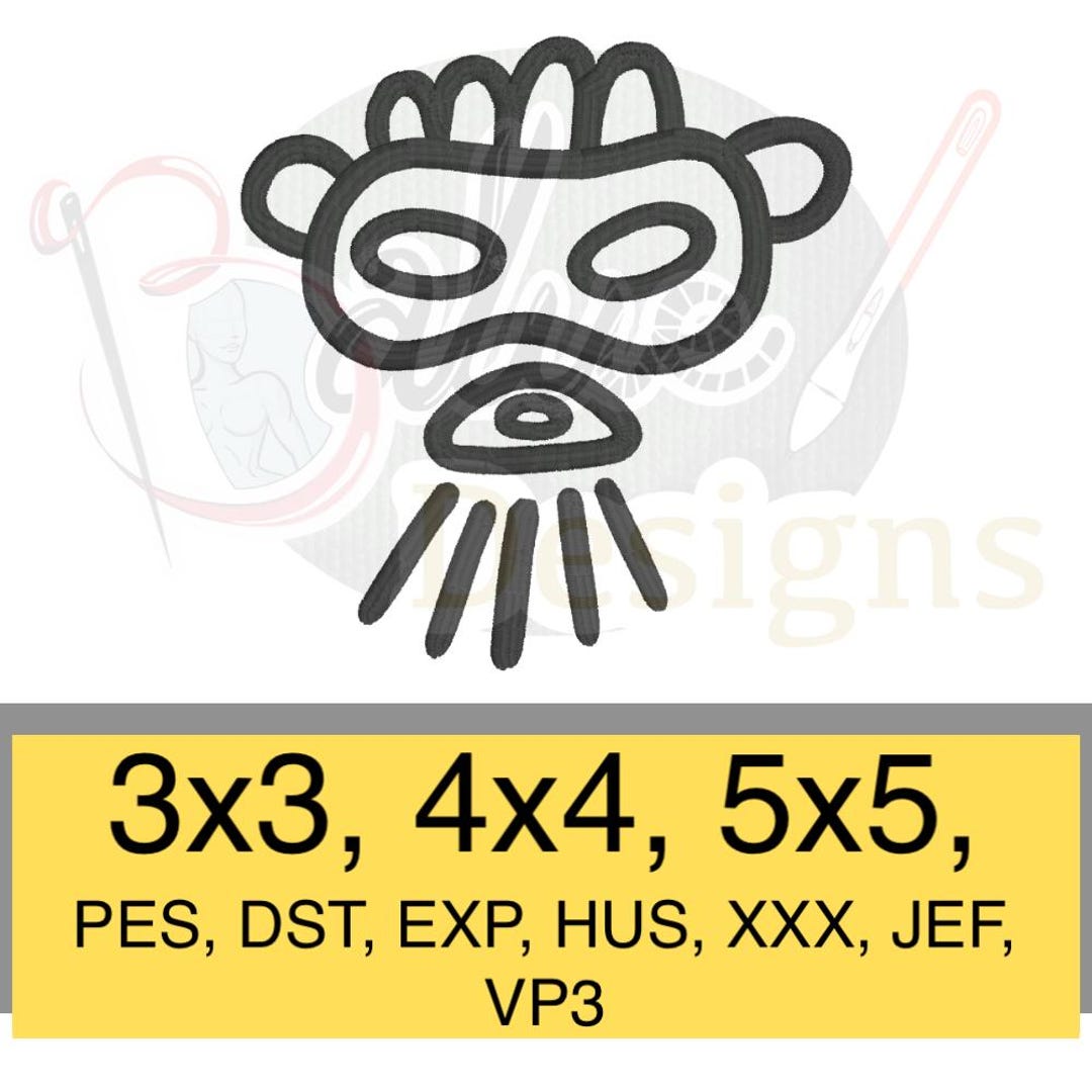 Taino Wall Symbols Embroidery Design 7 | Puerto Rican & Virgin Islands ...