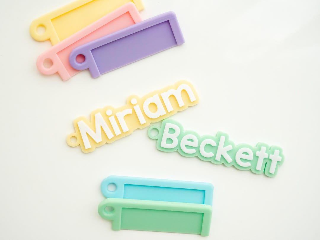 Personalized Waterproof Name Tag: Kids School & Travel Bag Tag - Etsy