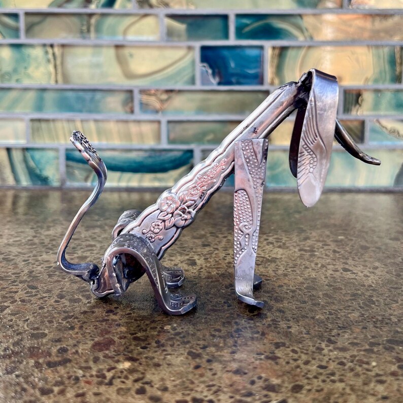 Silverware Dog Sculpture - Etsy