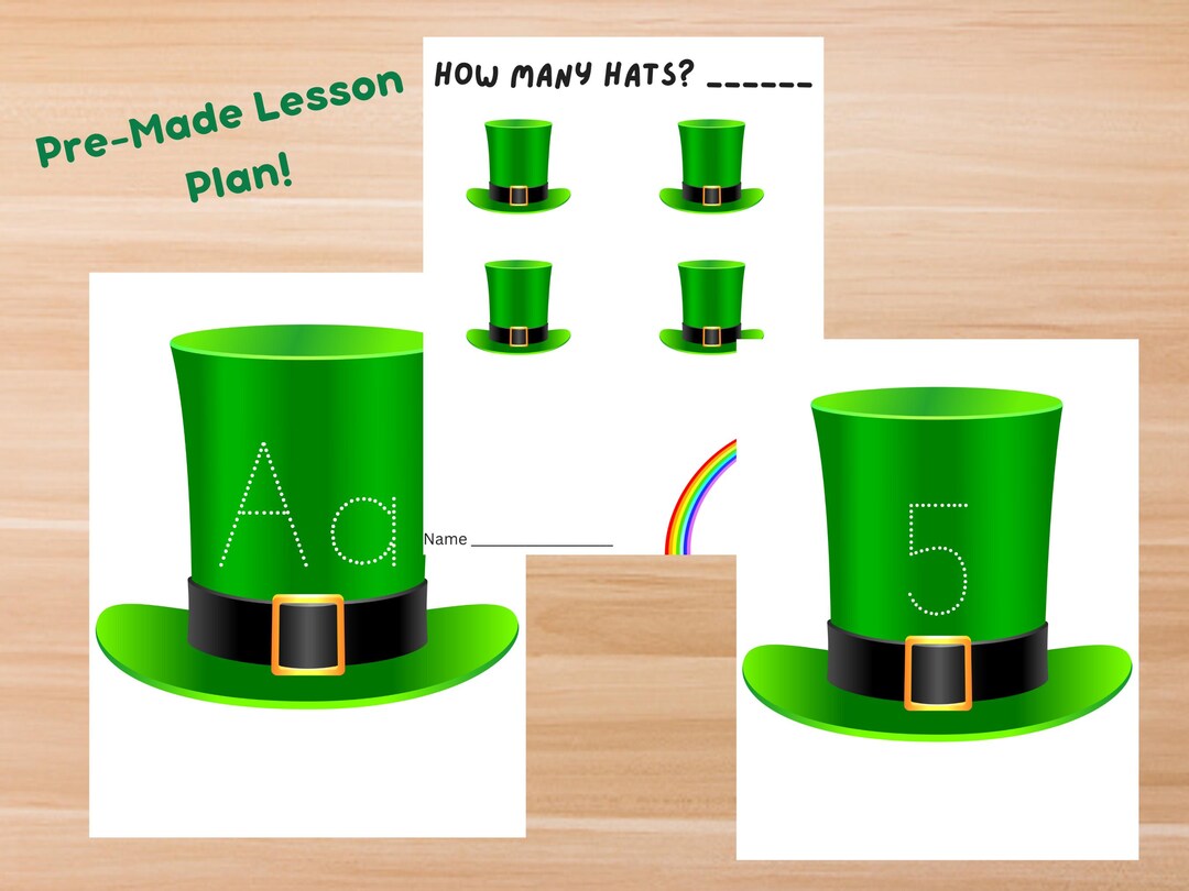 St Patrick's Day Entire Alphabet and Numbers Lesson Plan, Tracing ...