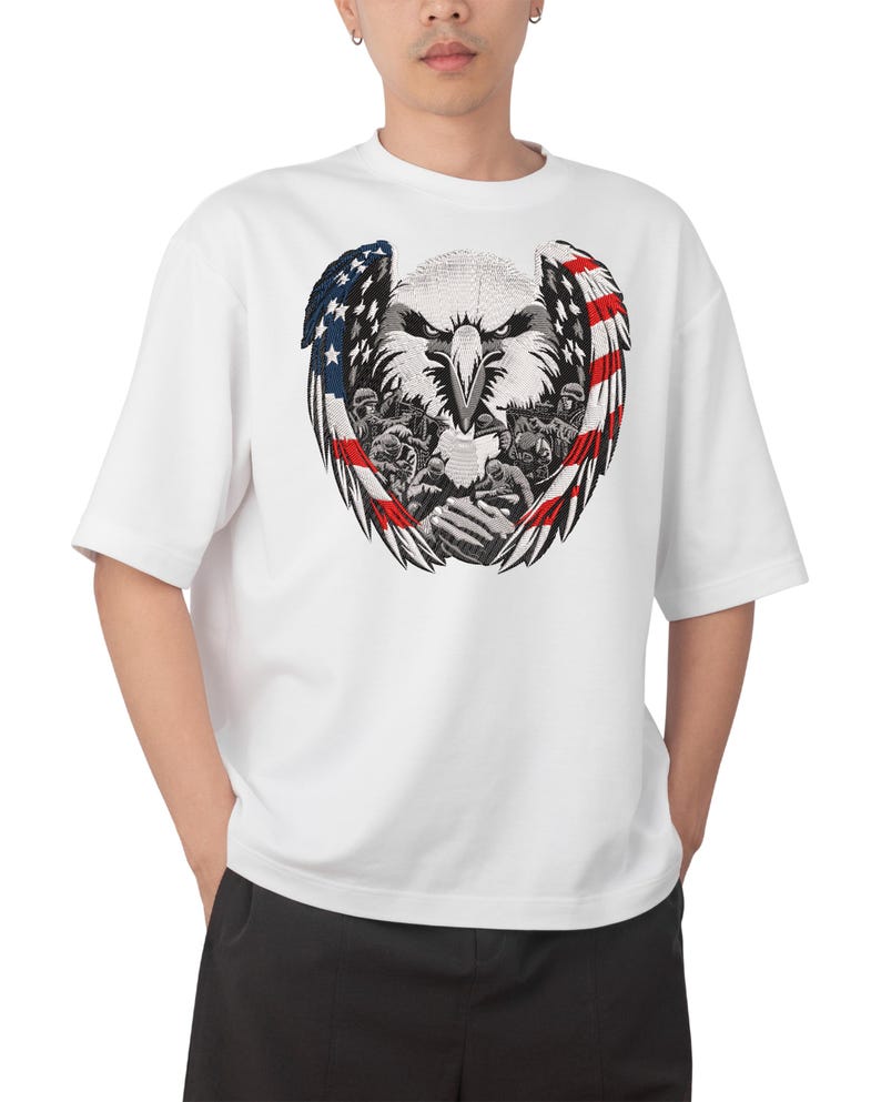 American Eagle Embroidery Design: USA Flag, 4th of July (9 Sizes ...