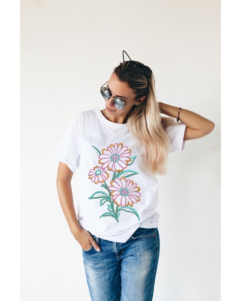 Floral Embroidery Machine Design, Flower Machine Files, 9 Sizes ...