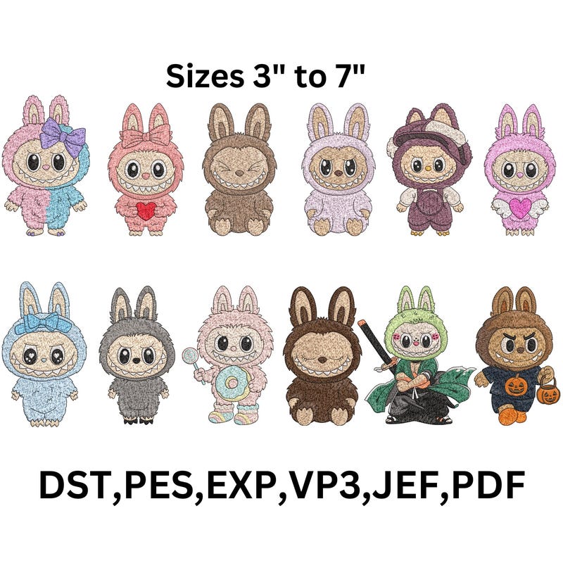 Labubu Outline File - Etsy