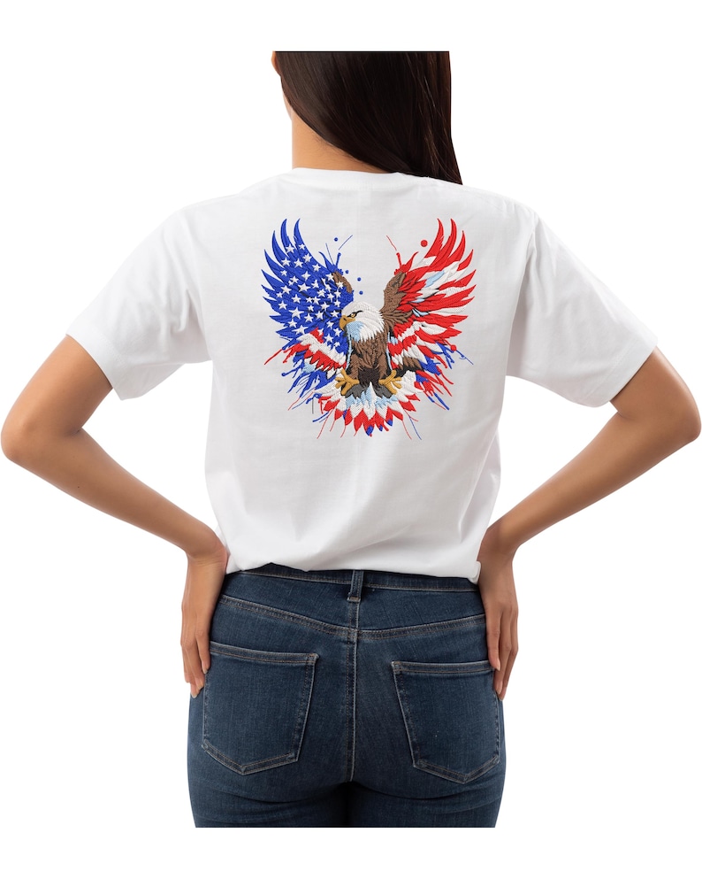 American Eagle Embroidery Design: USA Flag, 4th of July (9 Sizes ...