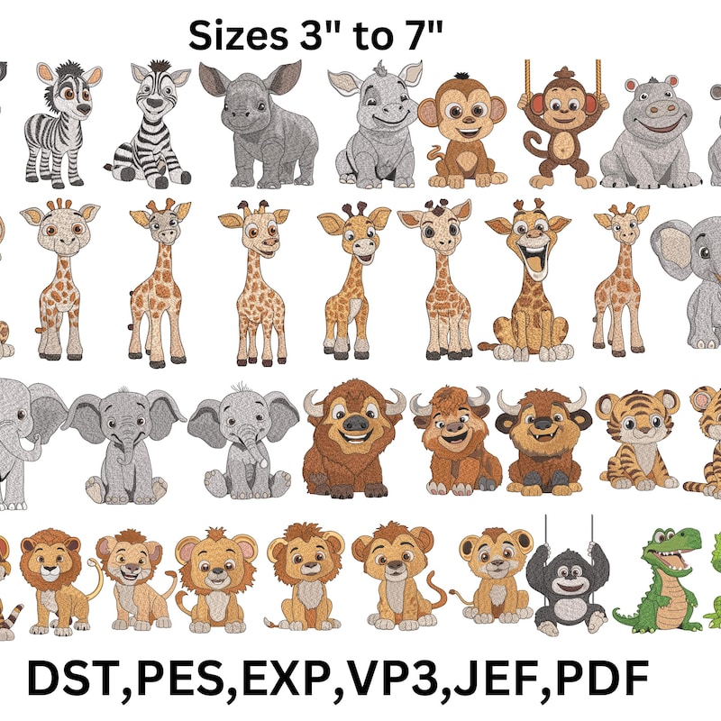 Zoo Animal Pattern - Etsy