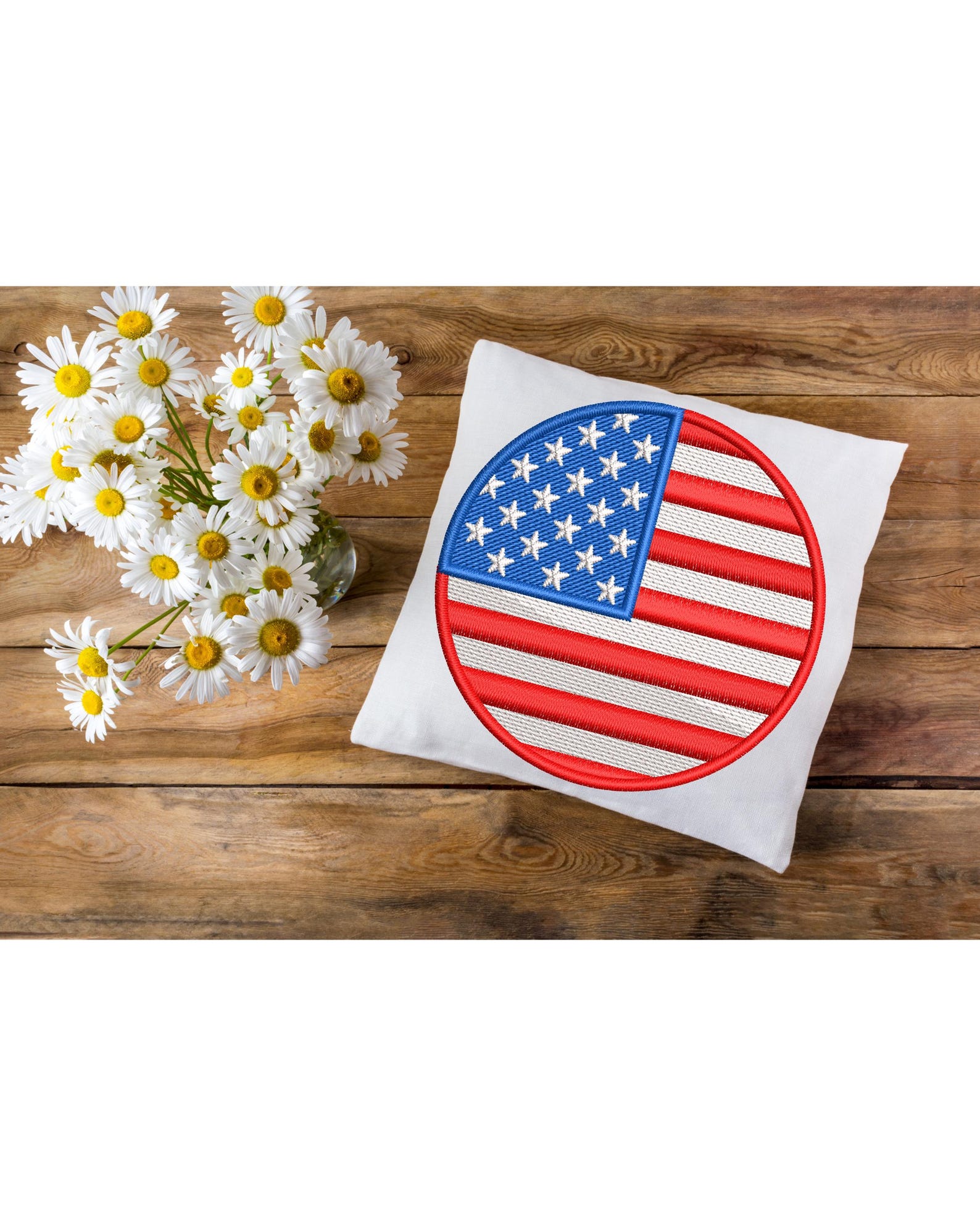 4 American Flag Embroidery Design, USA Patriotic Pattern, (11 Sizes ...