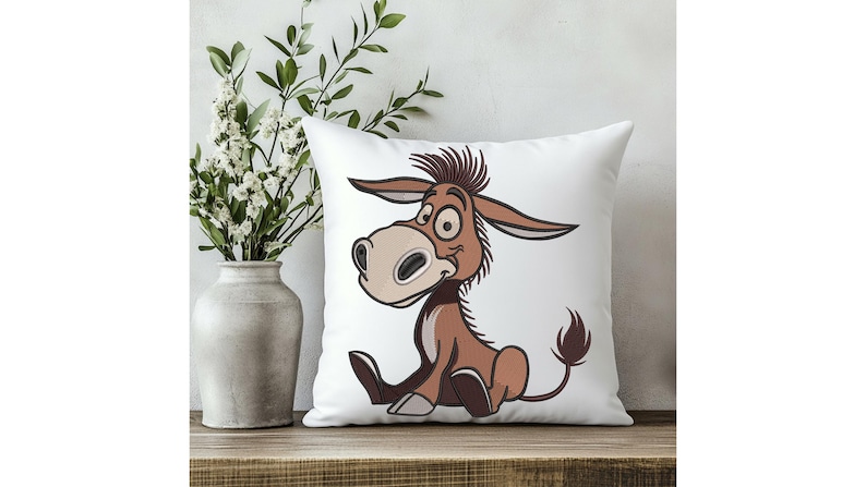 Donkey Embroidery Pattern, Machine Embroidery Design, 9 Sizes, Instant ...
