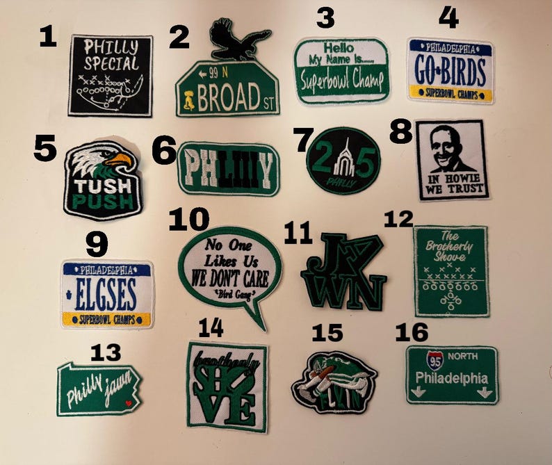 Custom Philadelphia Eagles Patches, Eagles Nation, Bird Gang Embroidery ...