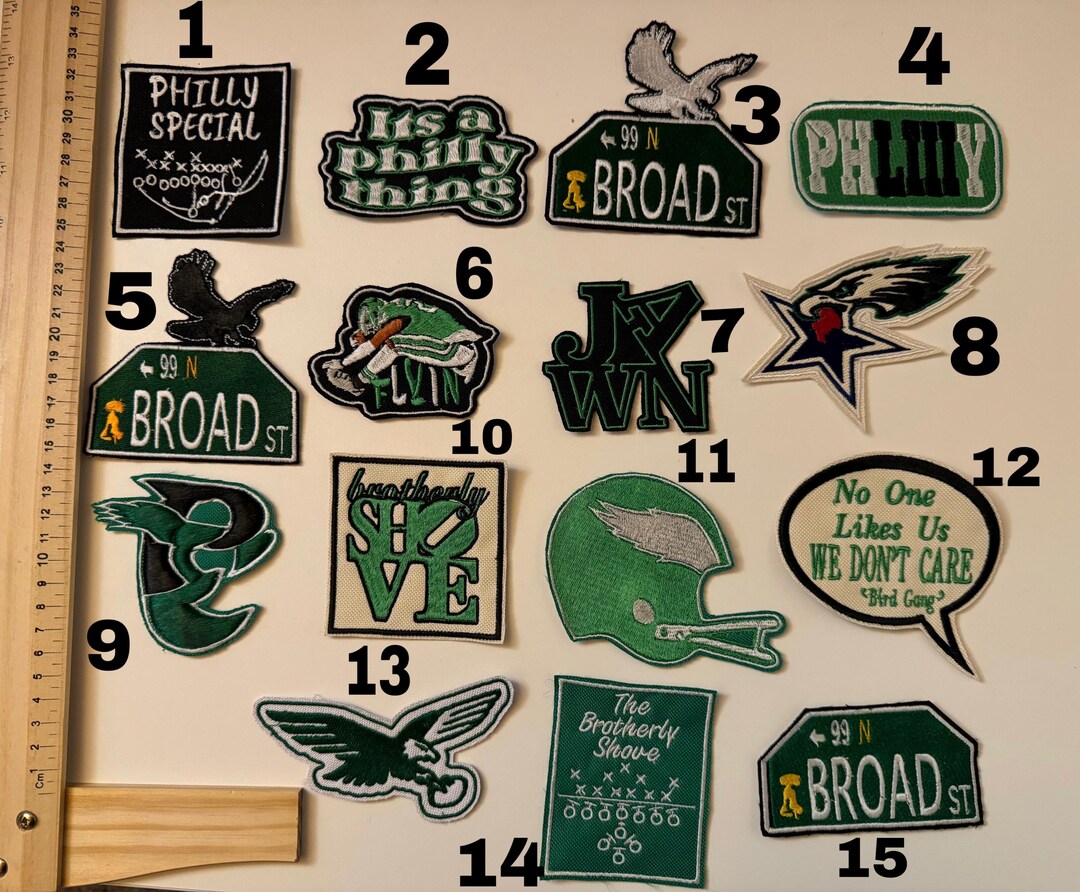 Custom Philadelphia Eagles Patches, Eagles Nation, Bird Gang Embroidery ...