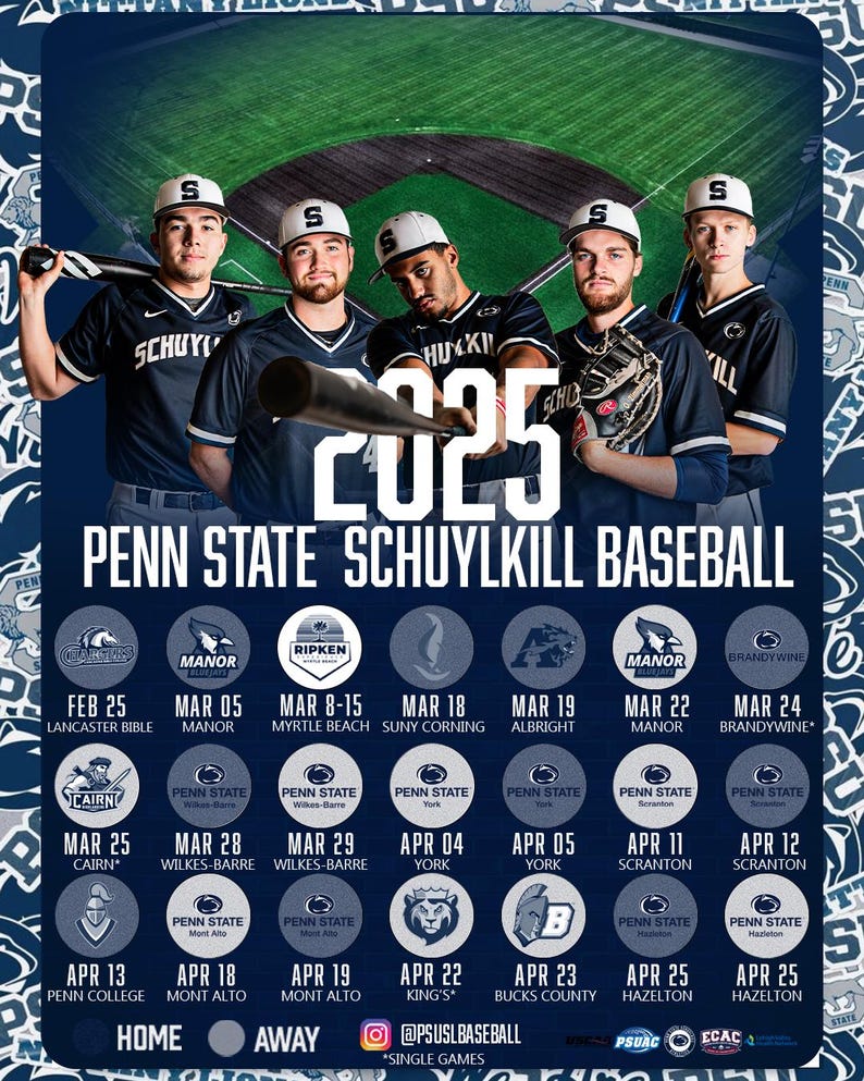 Custom Sports Schedule Printable | Personalized Team Calendar | Game ...