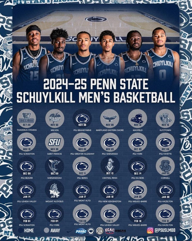 Custom Sports Schedule Printable | Personalized Team Calendar | Game ...