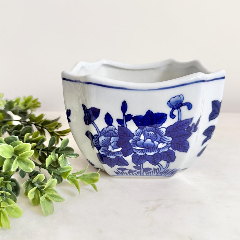 Delft Blue Planter - Etsy