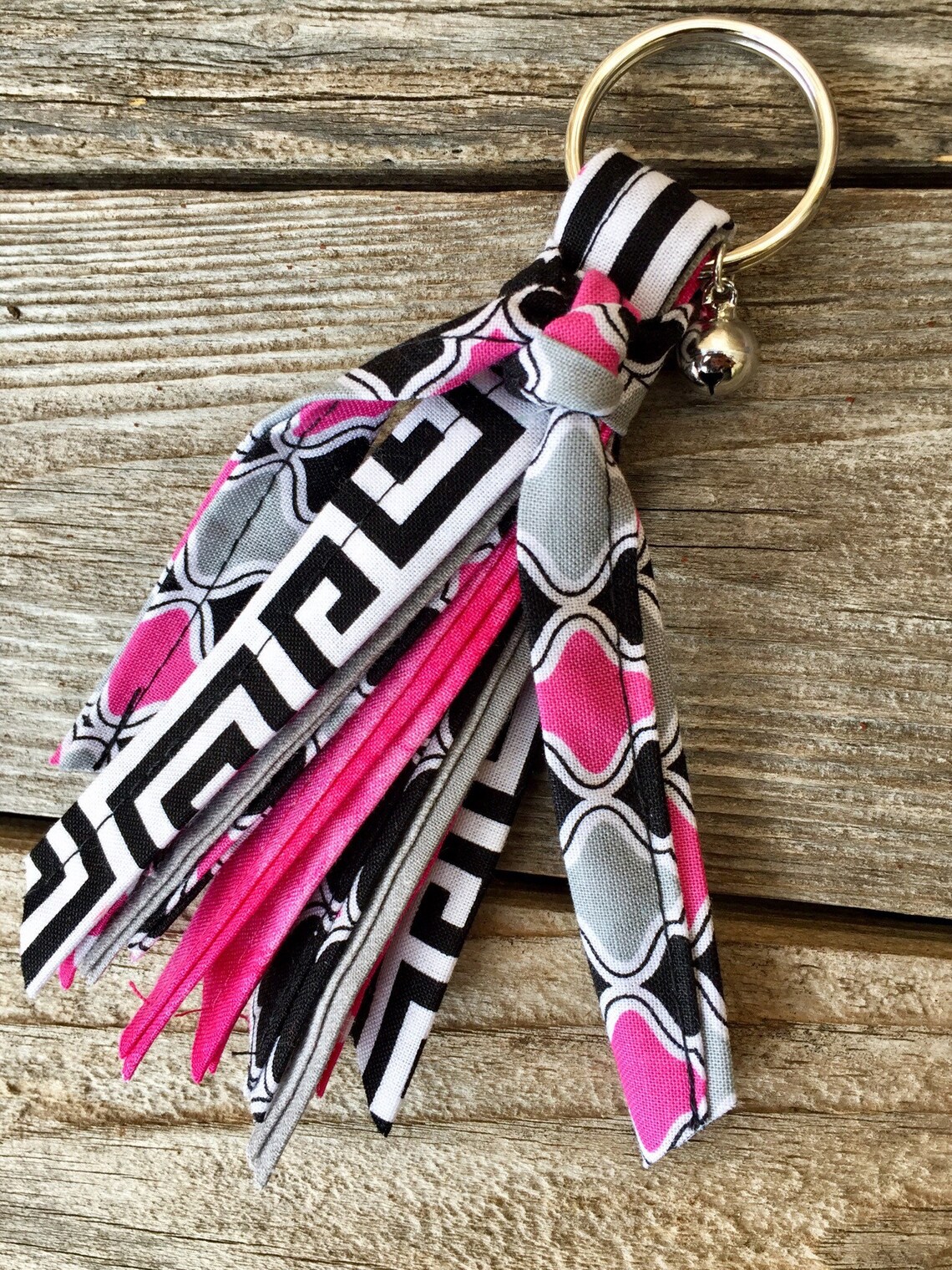 Keychain Fabric Tassel Keychain Key Flob ID Wallet With - Etsy