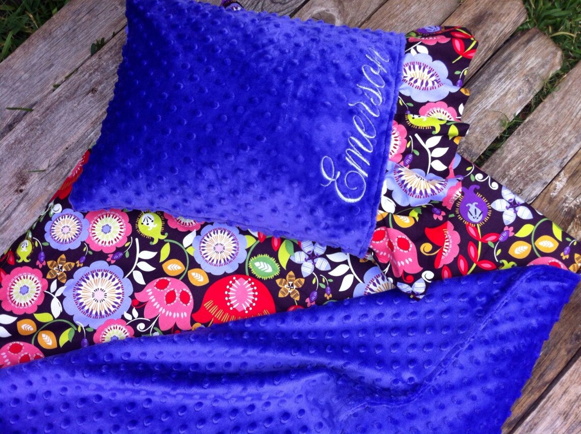 Personalized Nap Mat Cover With Attached Minky Blanket & - Etsy