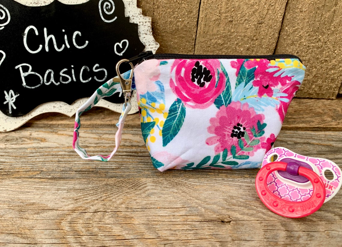 Pacifier Bag Custom Pacifier Pod Small Zipper Pouch | Etsy