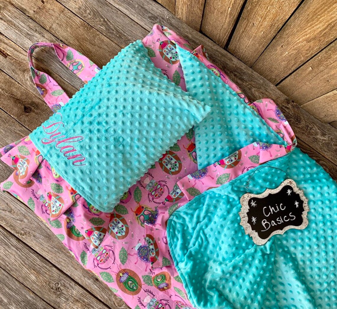 Personalized Kindermat Nap Mat Cover With Attached Minky | Etsy
