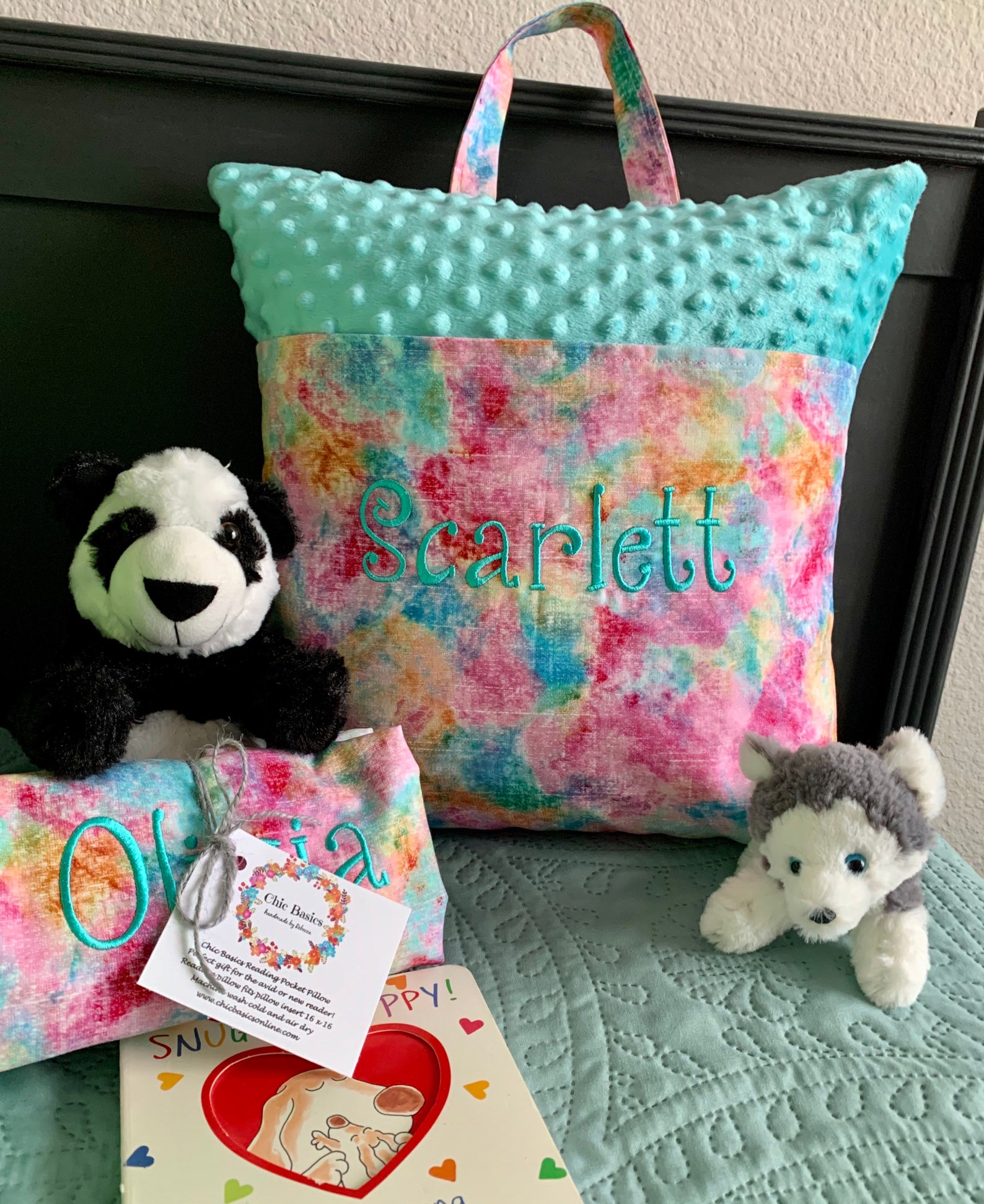 Reading Pillow Reading Pocket Pillow Personalized Reading - Etsy