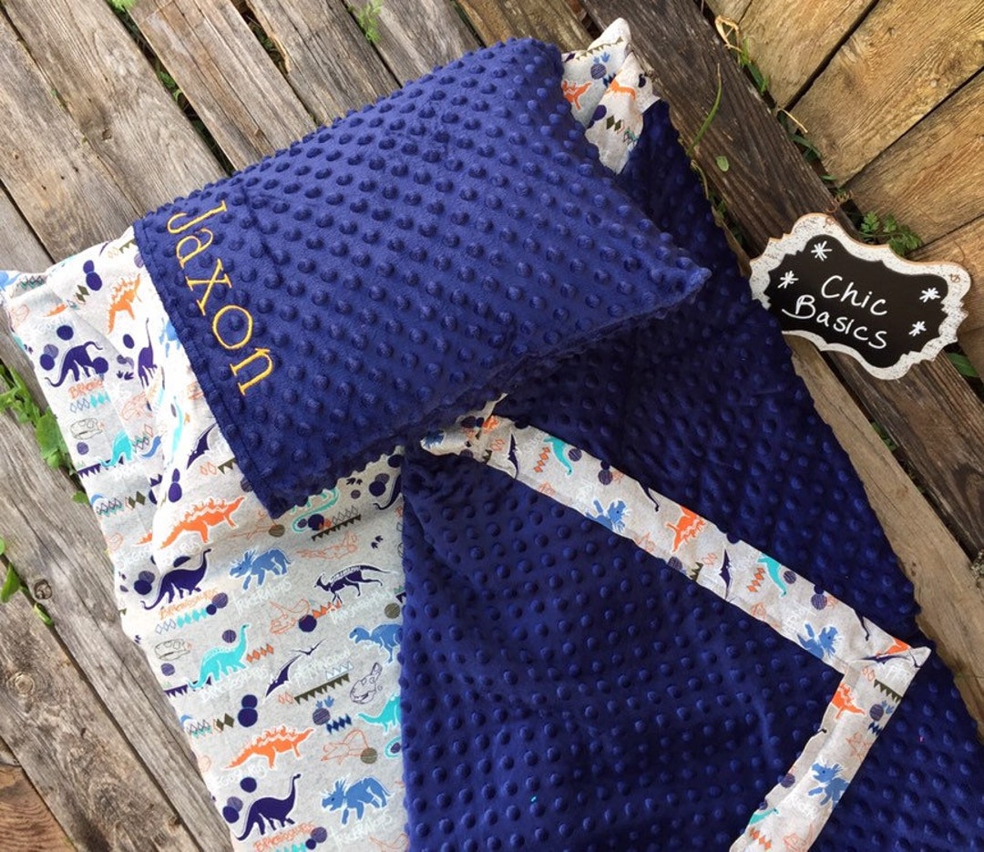 Personalized Kindermat Nap Mat Cover With Attached Minky Blanket ...