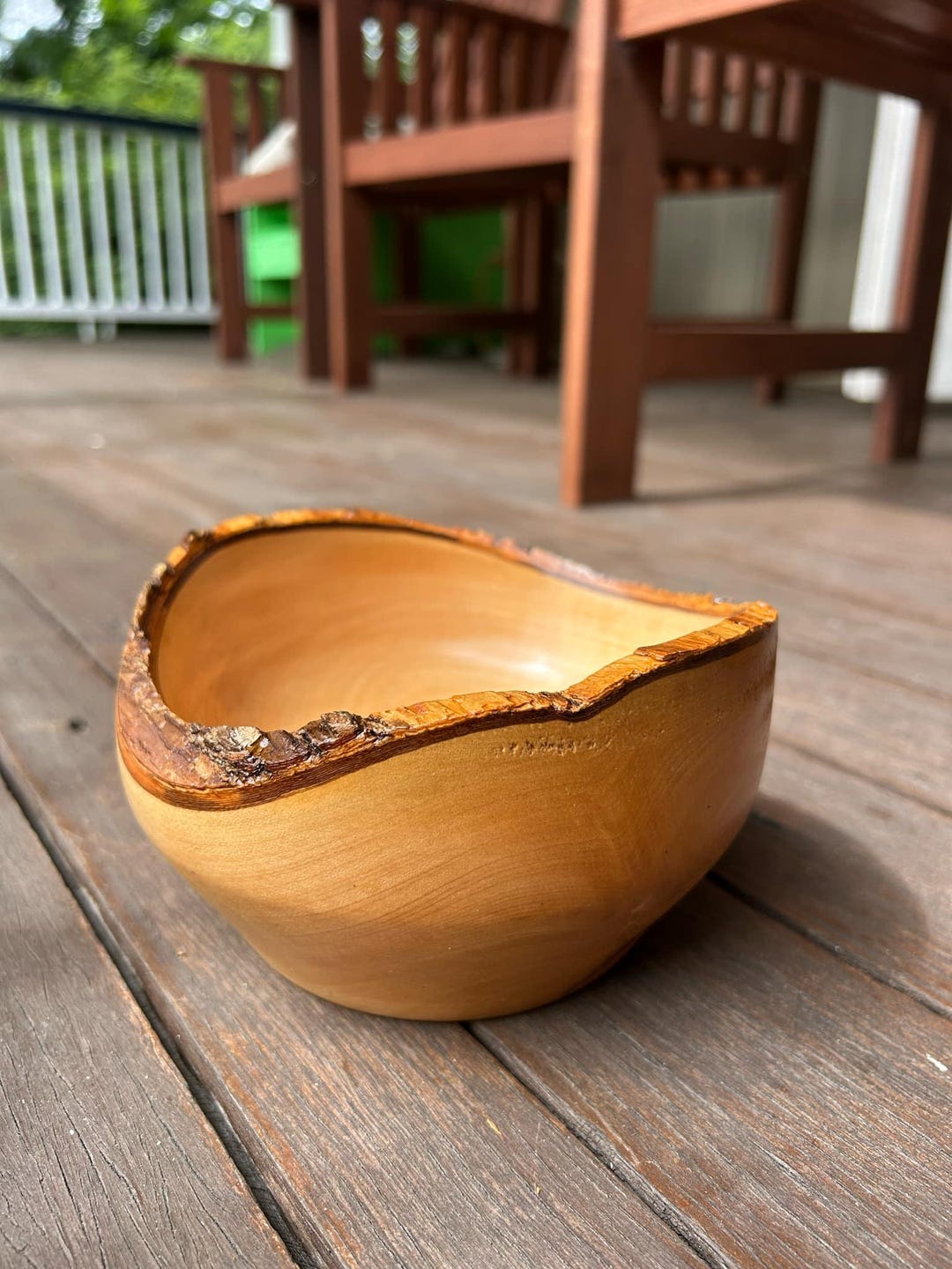 Raw Edge Jacaranda Wooden Bowl - Etsy