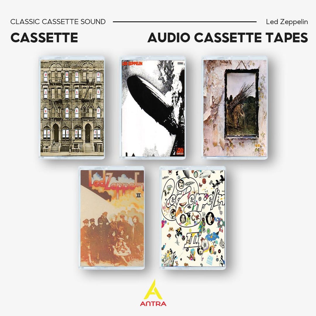 Led Zeppelin Cassette Tapes - Classic Rock Albums - Analog Sound ...