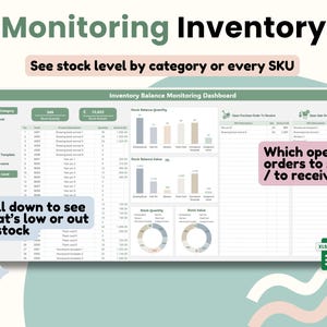 Inventory Tracker Excel Template | Easy Stock Management and Sales ...
