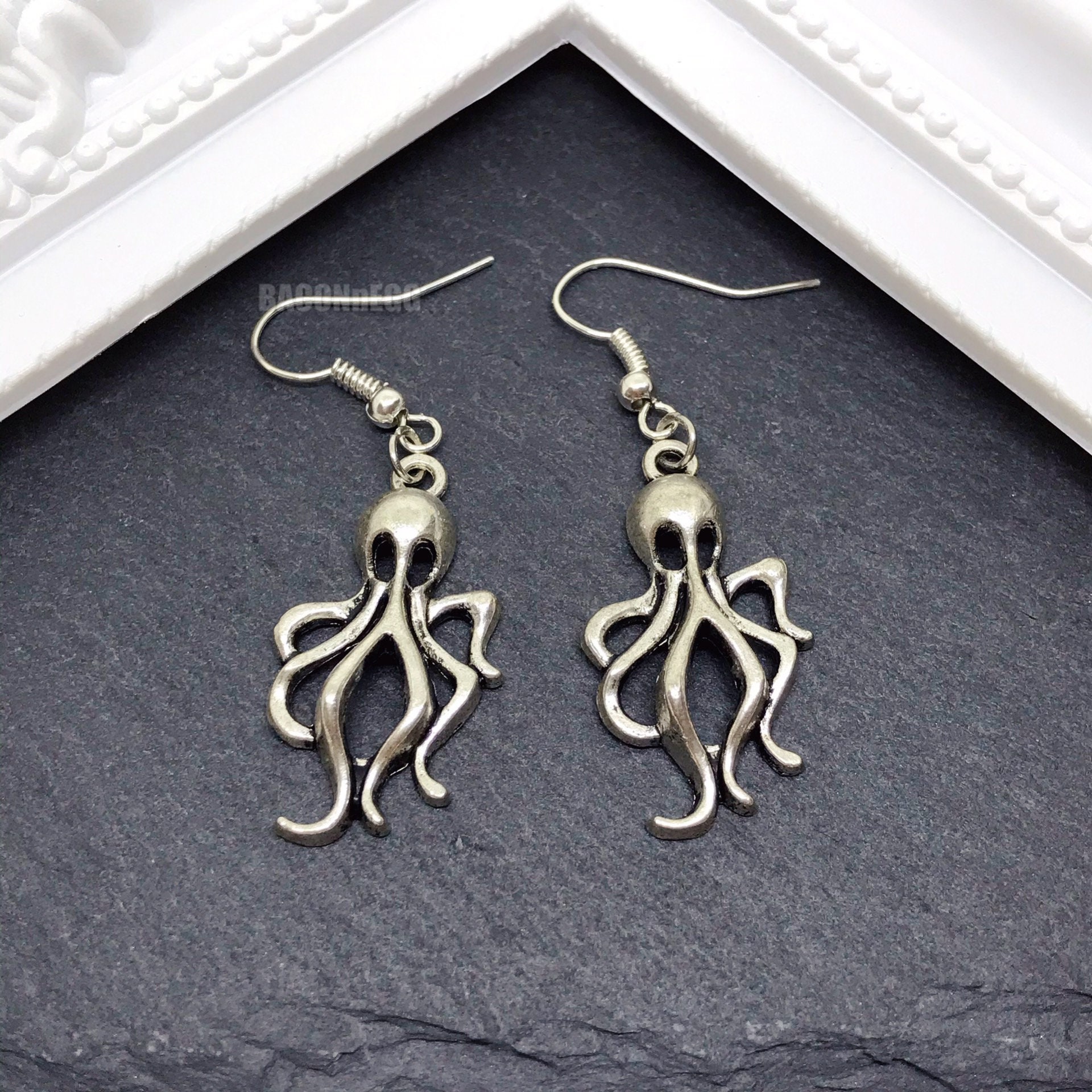 Octopus Earrings - Etsy