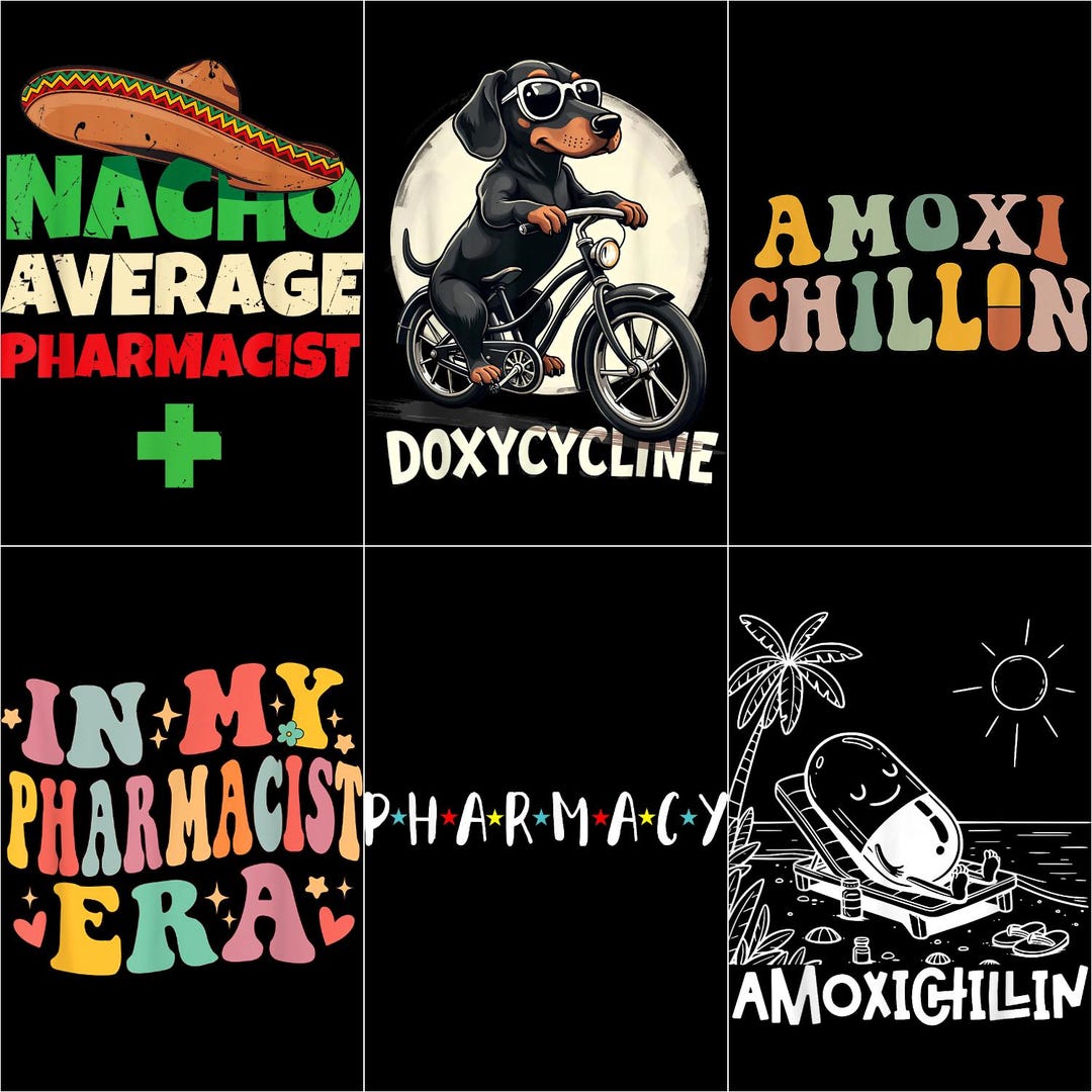 Funny Pharmacist PNG Bundle, Creative Pharmacy Designs, Humorous Drug ...