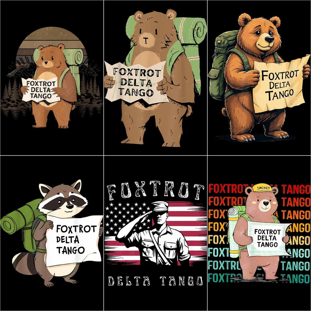 Foxtrot Delta Tango PNG Designs Bundle, Fun and Whimsical Graphics for ...