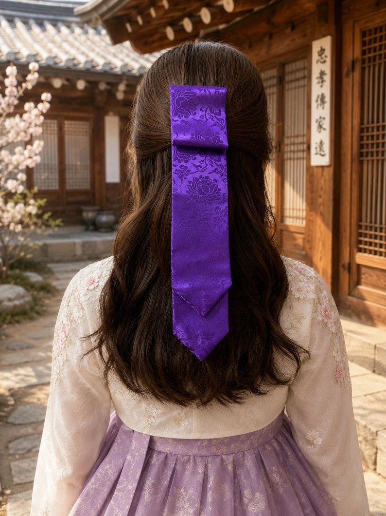 Traditional Korean Hair Ribbon Daenggi, Hanbok Accessory, Traditional ...