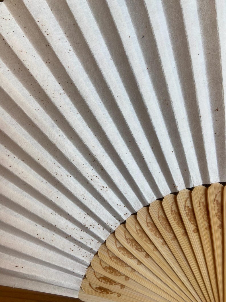 Korean Folding Fan: Hanji Paper, Bamboo Frame, Tassel - Etsy