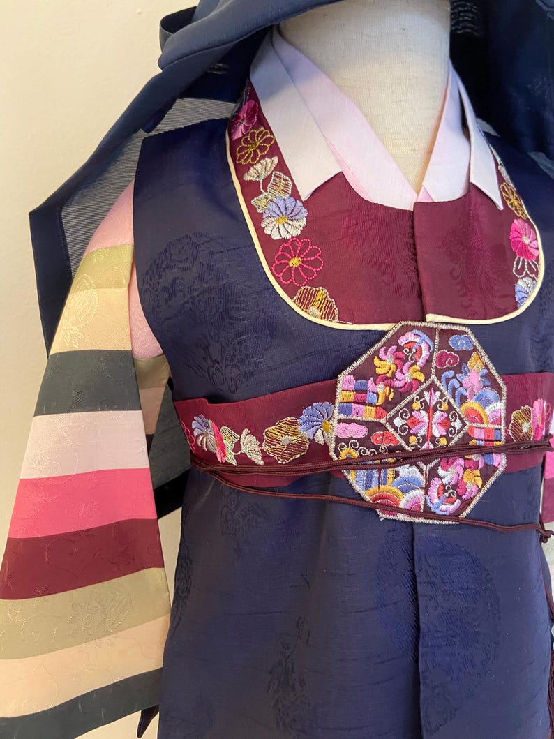 Boy H Hanbok Rental | Navy & Ivory Hanbok for Baby Boy | Korean Dol ...