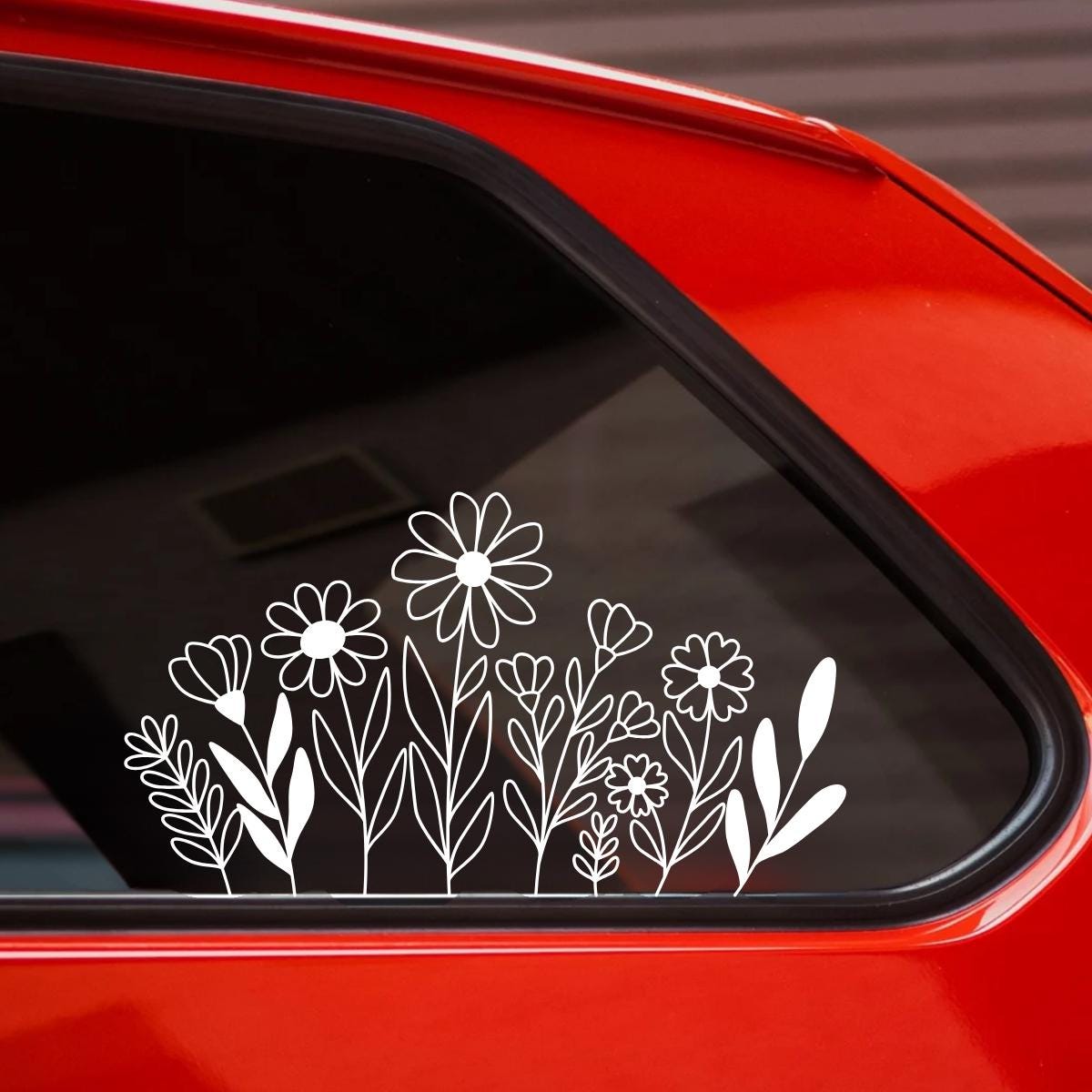 Floral Car Sticker - Beautiful Flower Decal for Your Vehicle - Etsy