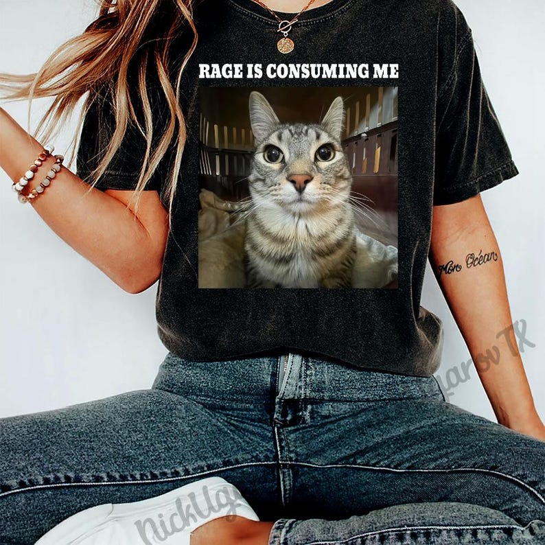 Rage Consumes Me PNG JPG, Rage Consumes Me Cat Flower Cute Kitty Cat ...
