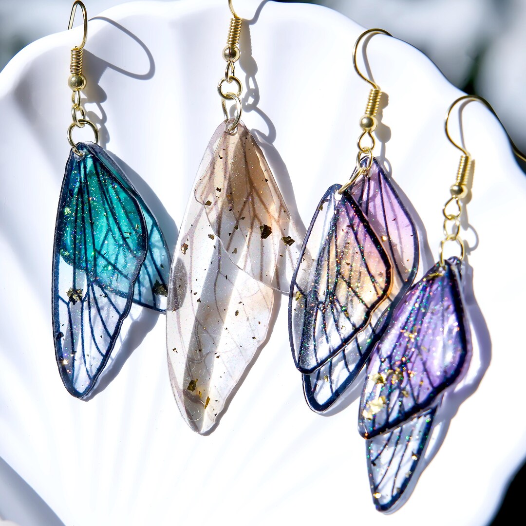 Butterfly Wings Handmade Earrings，fairy Wing Earrings Butterflyearrings ...