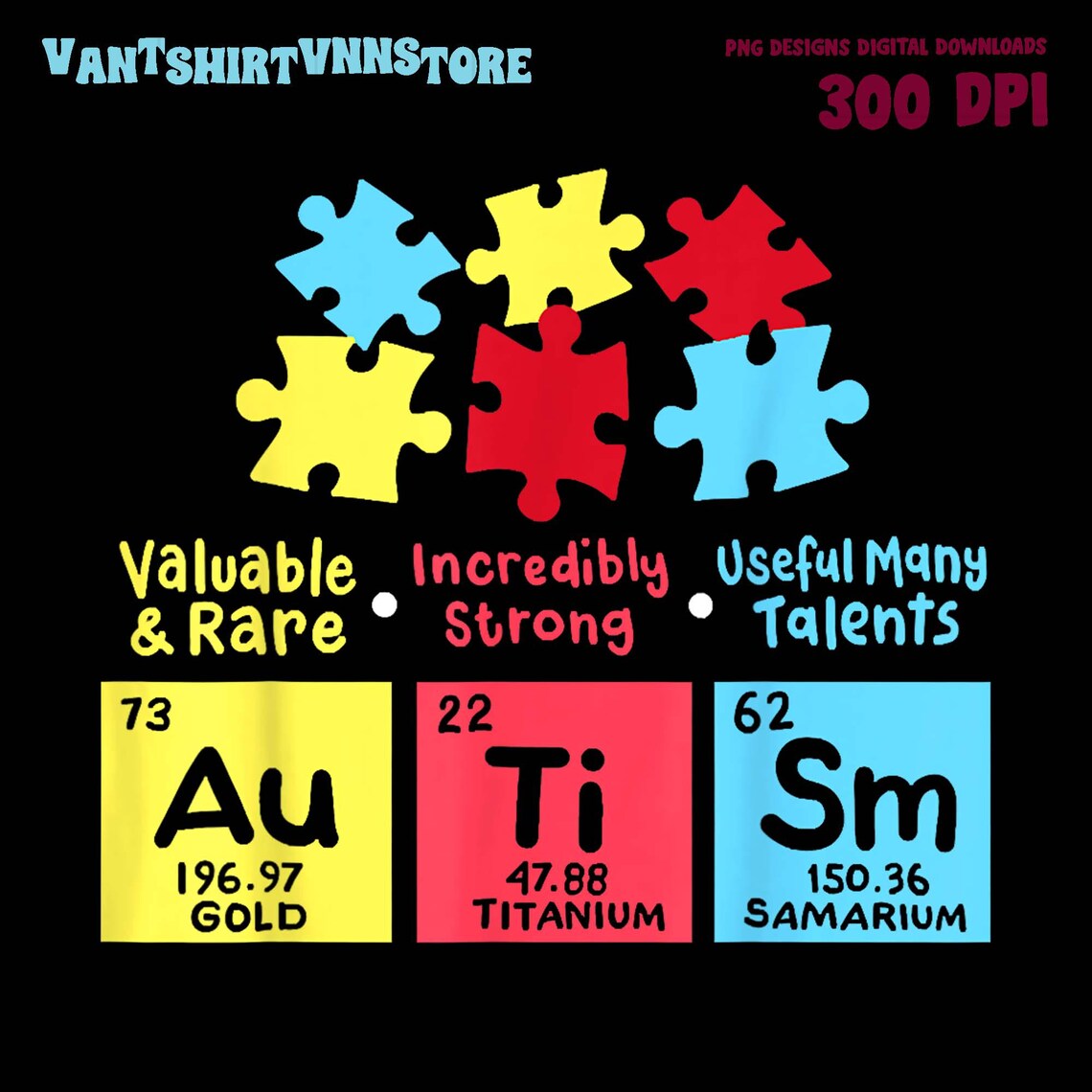 Autism Awareness Chemical Puzzle Element Valuable Strong Png, Autism ...
