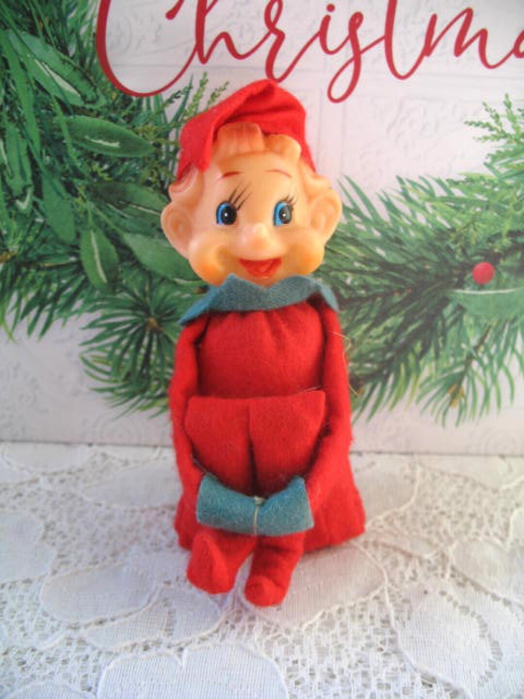 Vintage Elf on a Shelf Pixie Japan Christmas Elf - Etsy