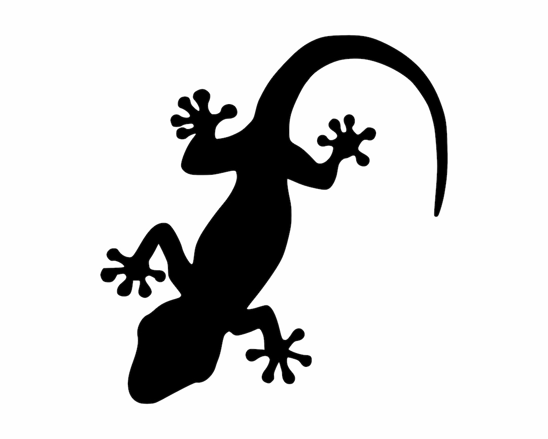 Gecko-leopard-gecko-clipart-silhouette, CNC Router Projects, Carving ...