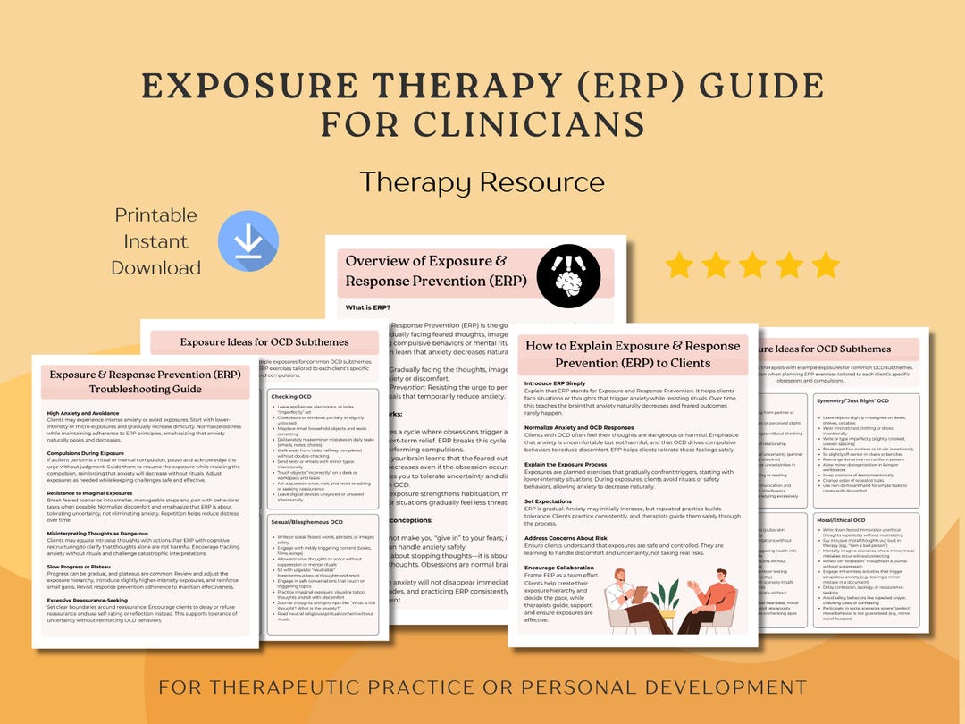ERP Therapist Toolkit | OCD Exposure & Response Prevention Guide for ...