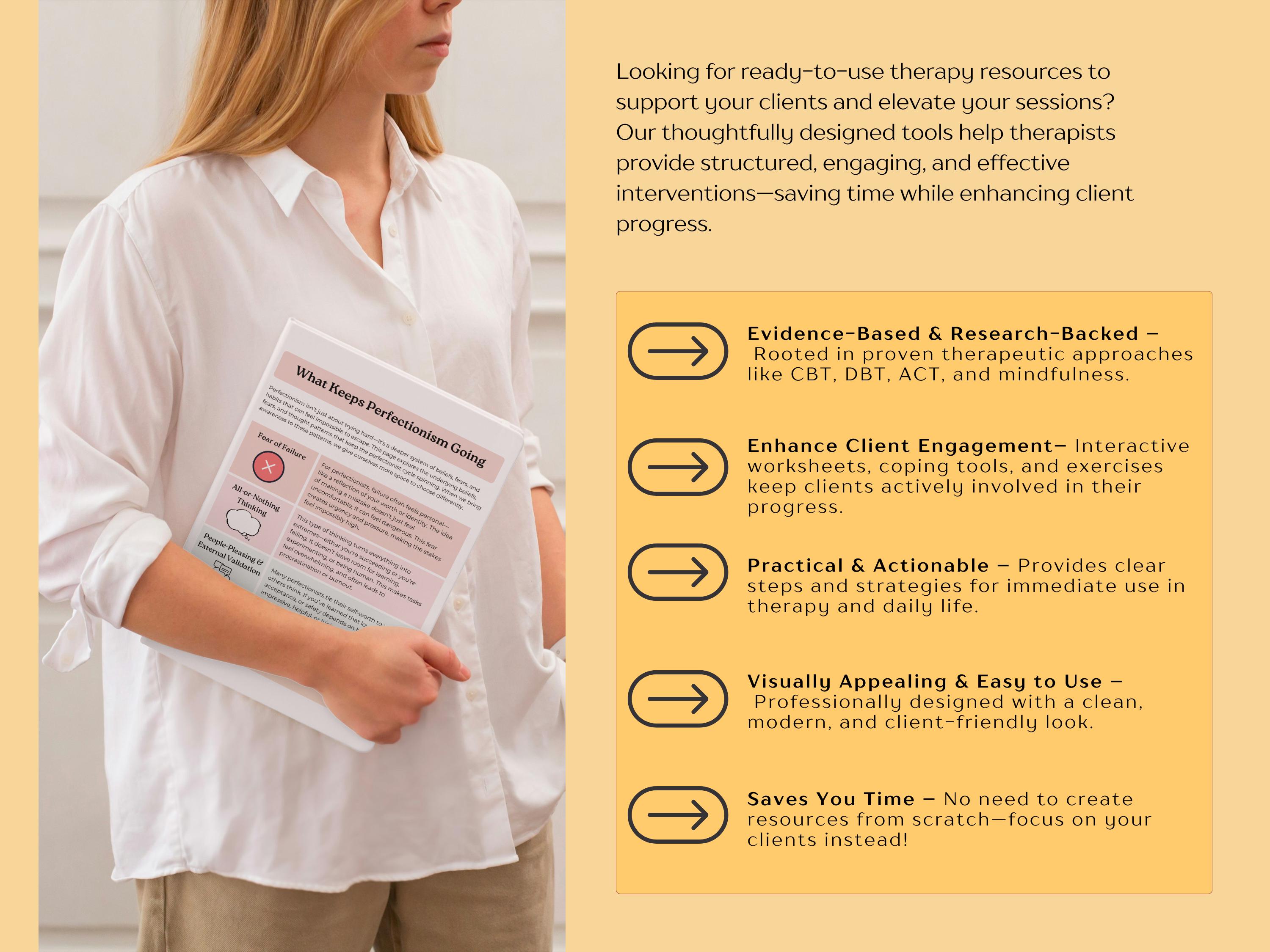 Challenging Perfectionism Handout for Adults | Printable Therapy ...