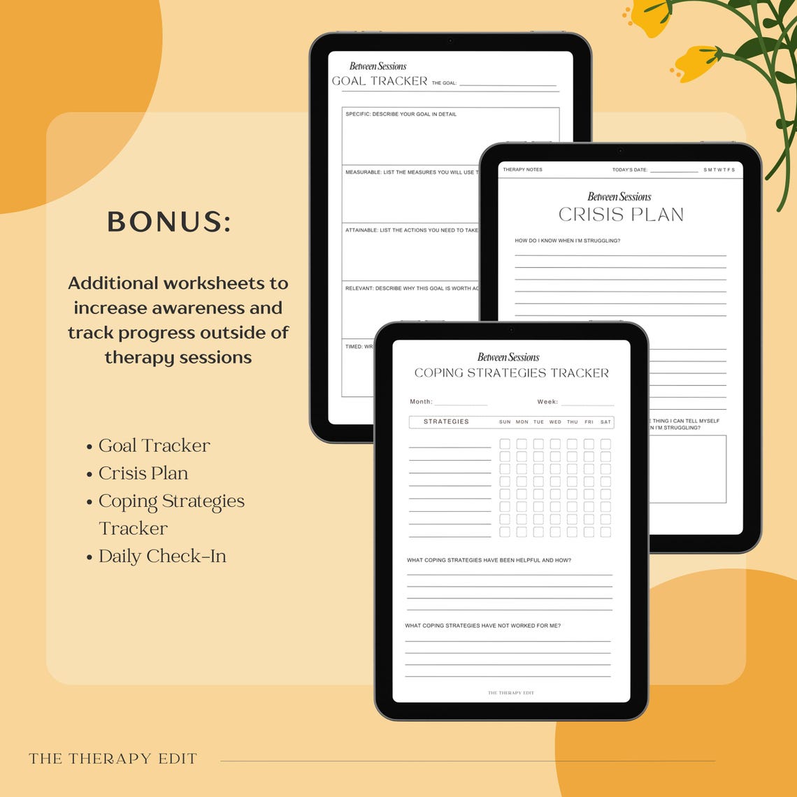 Therapy Reflection Journal | Pre-session, Between-session & Post ...