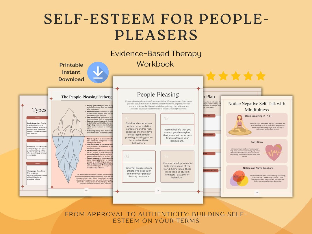 Self-esteem Workbook for People-pleasers | Digital Download ...