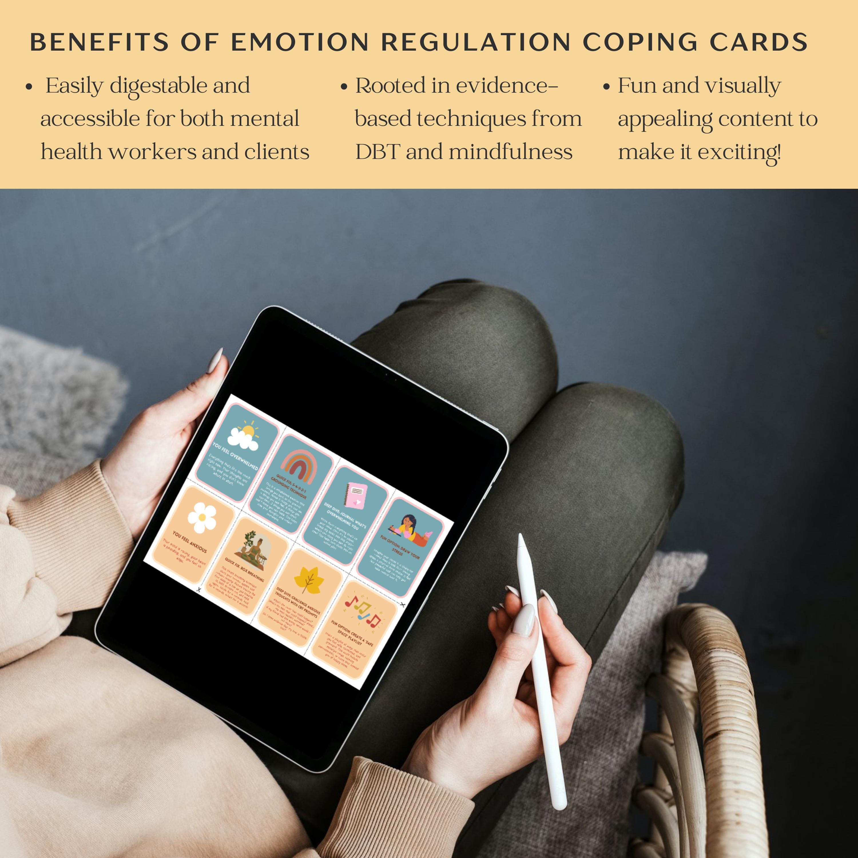 Printable Therapy Coping Cards | Mental Health Flash Cards | Emotion ...